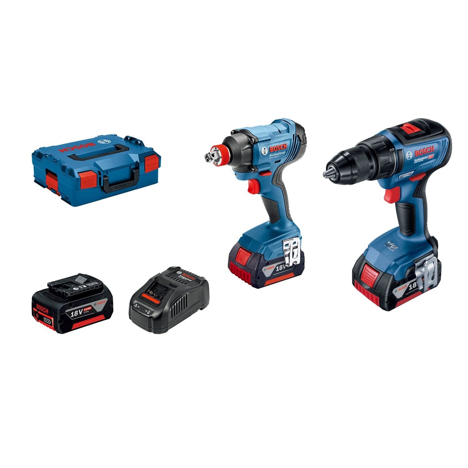 Set aku alata GSR 18V-50 + GDX 180-LI+3x5,0 Ah baterije + L-Boxx kofer ...