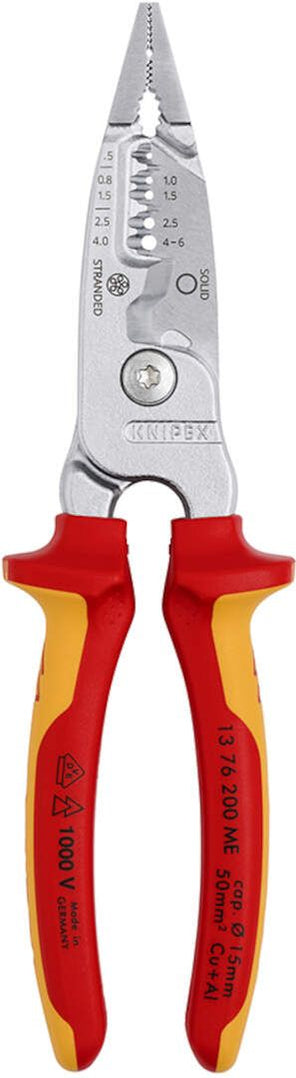 Knipex 1000V VDE izolovana kombinovana električarska klešta za skidanj — SBT Alati Beograd